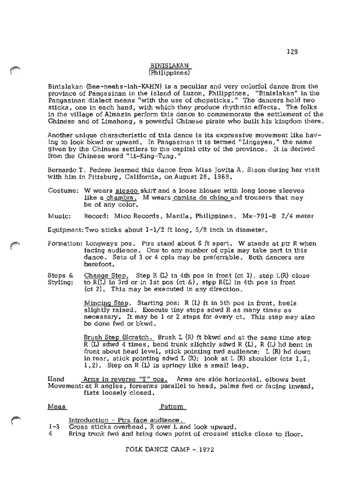 Binislakan: Understanding the Traditional Filipino Dance - Studocu