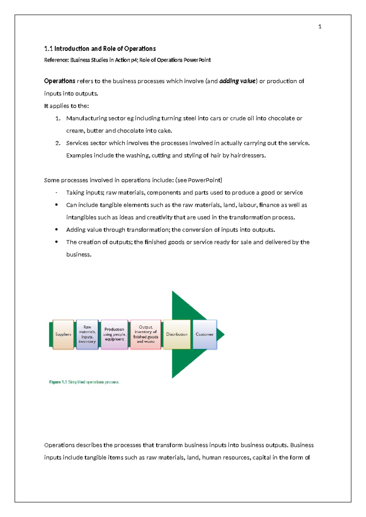 1.1 Role of Operations Management: Key Concepts and Strategies - Studocu