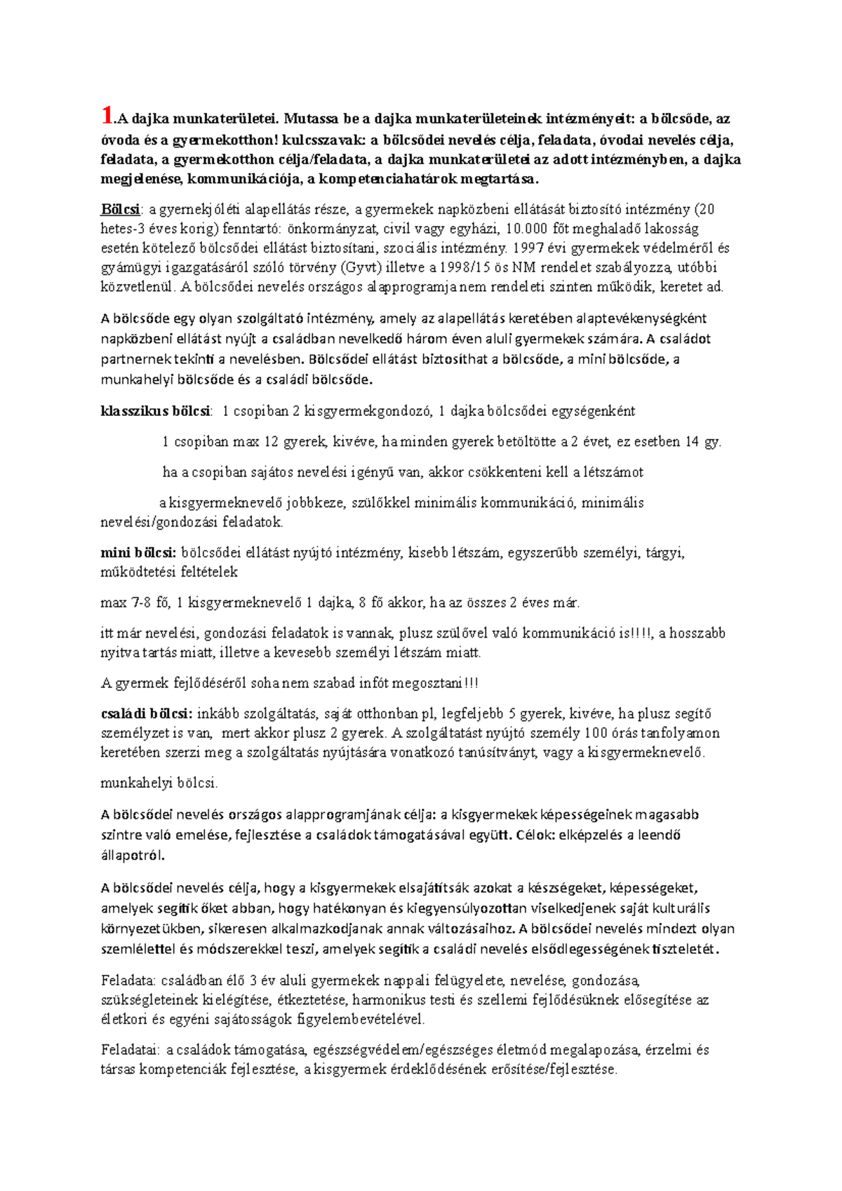 Dajka Munkaterületei: Bölcsőde, Óvoda és Gyermekotthon - 1-es Tétel ...