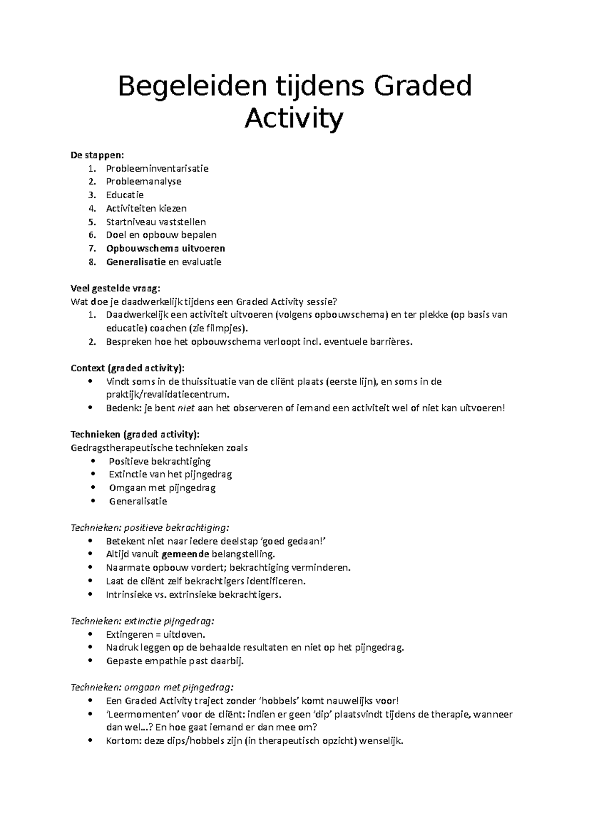 Begeleiding bij Graded Activity: Stappen en Technieken voor Succes ...