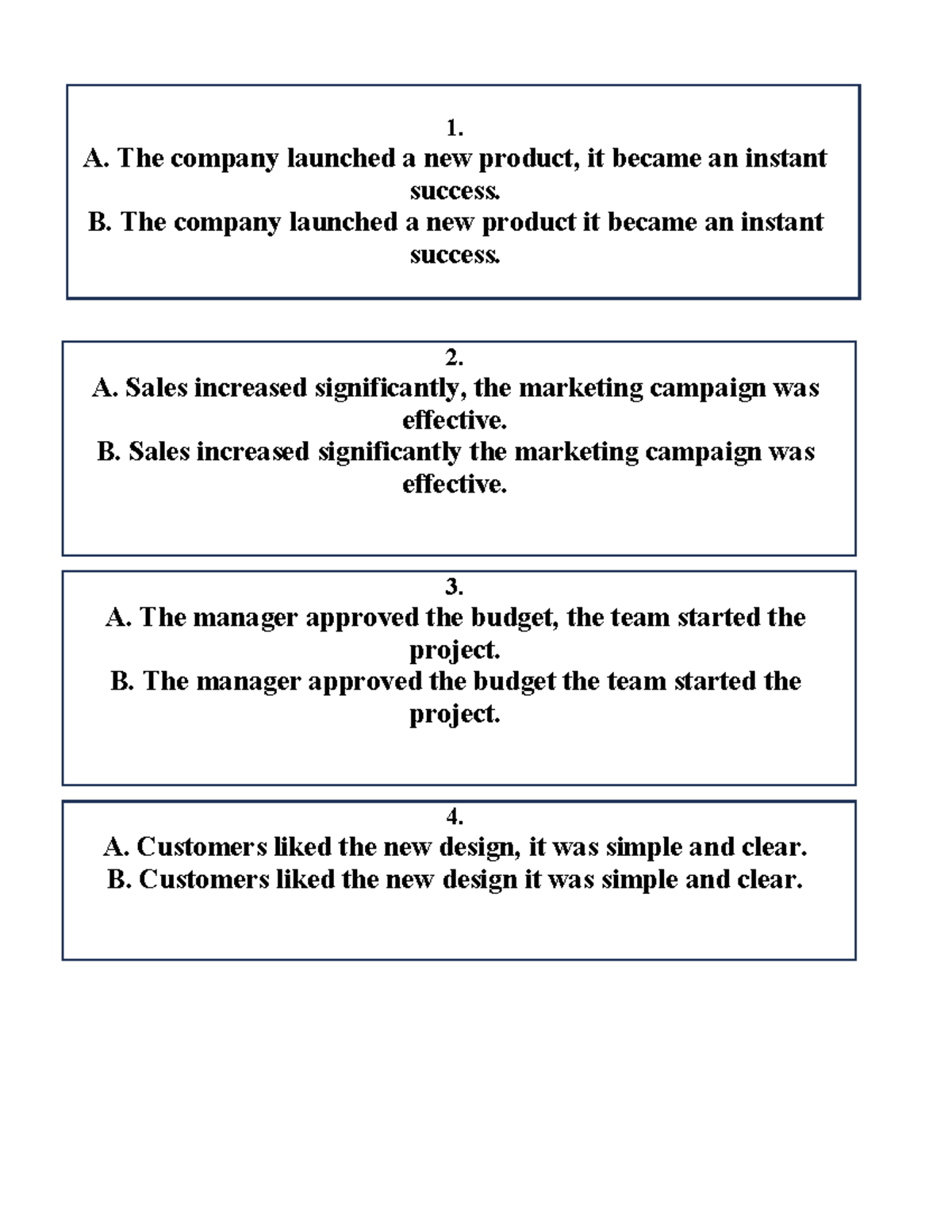 Comma Splice and Run-ons Practice: Exercises and Solutions - Studocu
