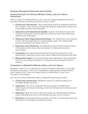 [Solved] Assignment Overview The intention of the strategic management ...