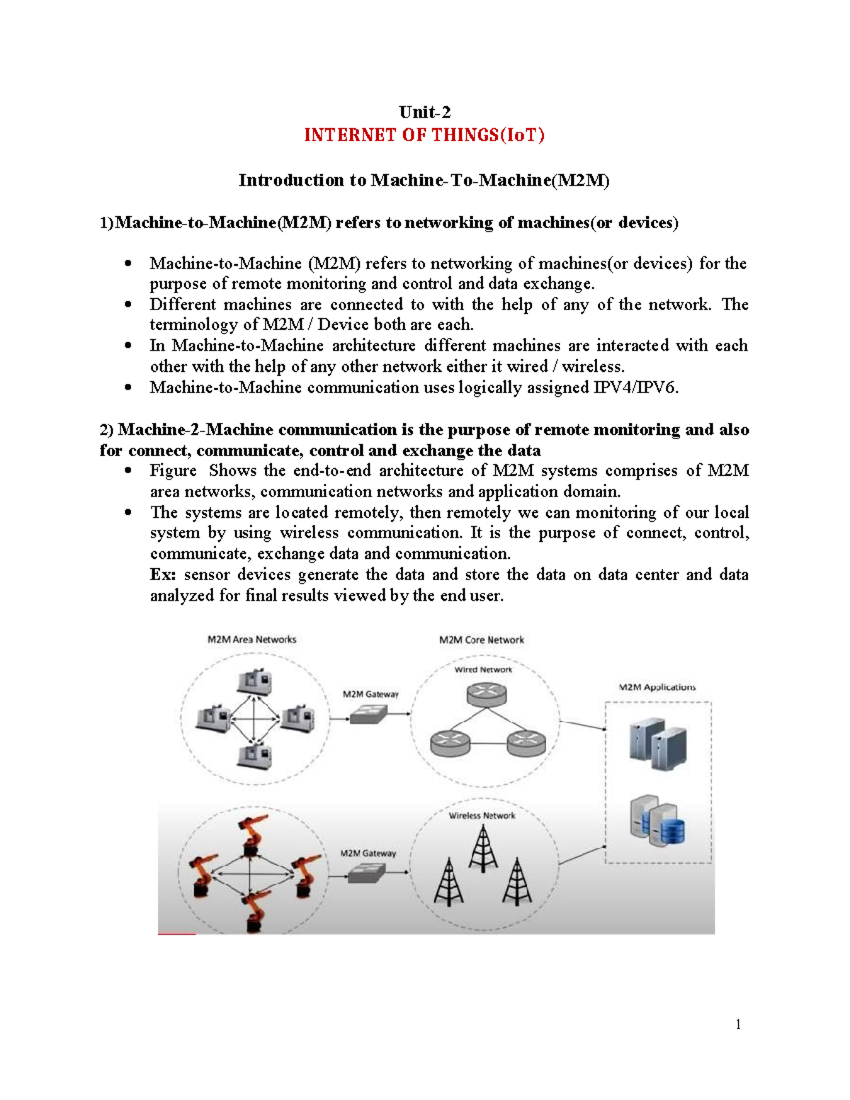 Unit 2 - IoT and M2M: Comprehensive Notes on Networking and Protocols ...