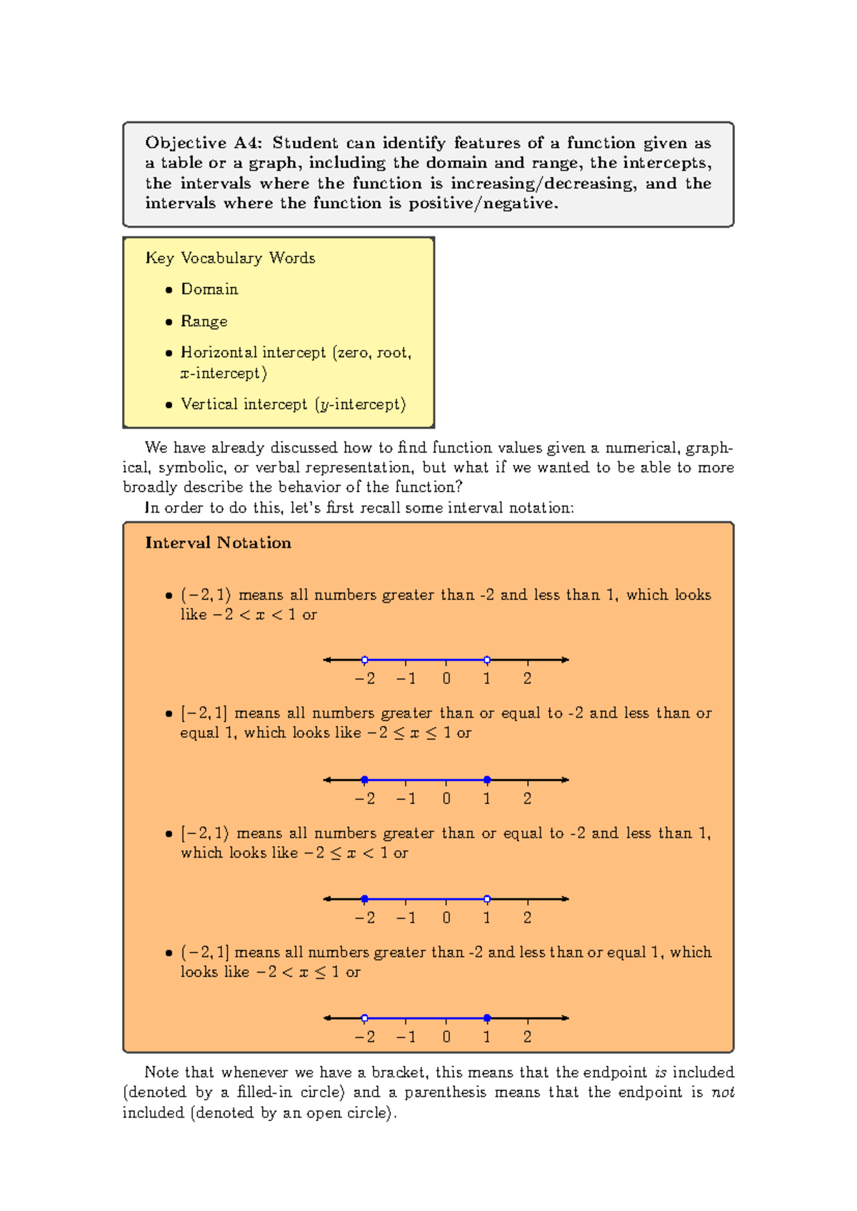 A4: Identifying Function Features from Tables and Graphs - Studocu