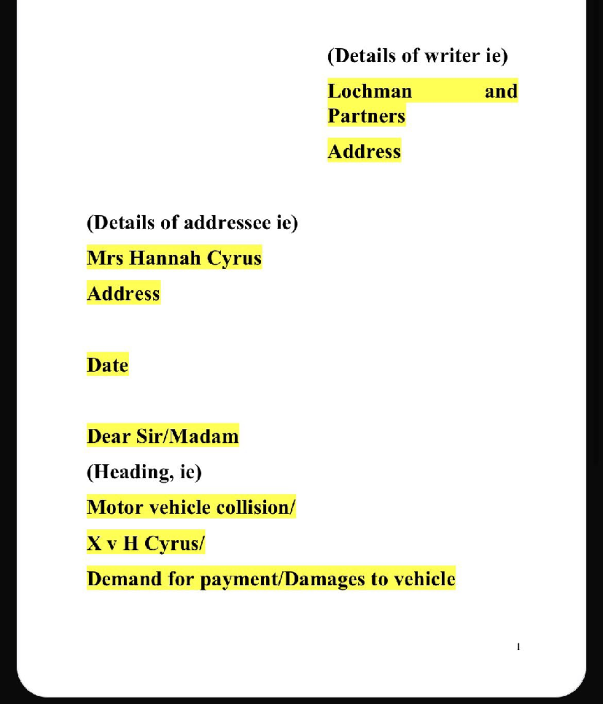 Letter of Demand: Important Legal Considerations and Templates - Studocu