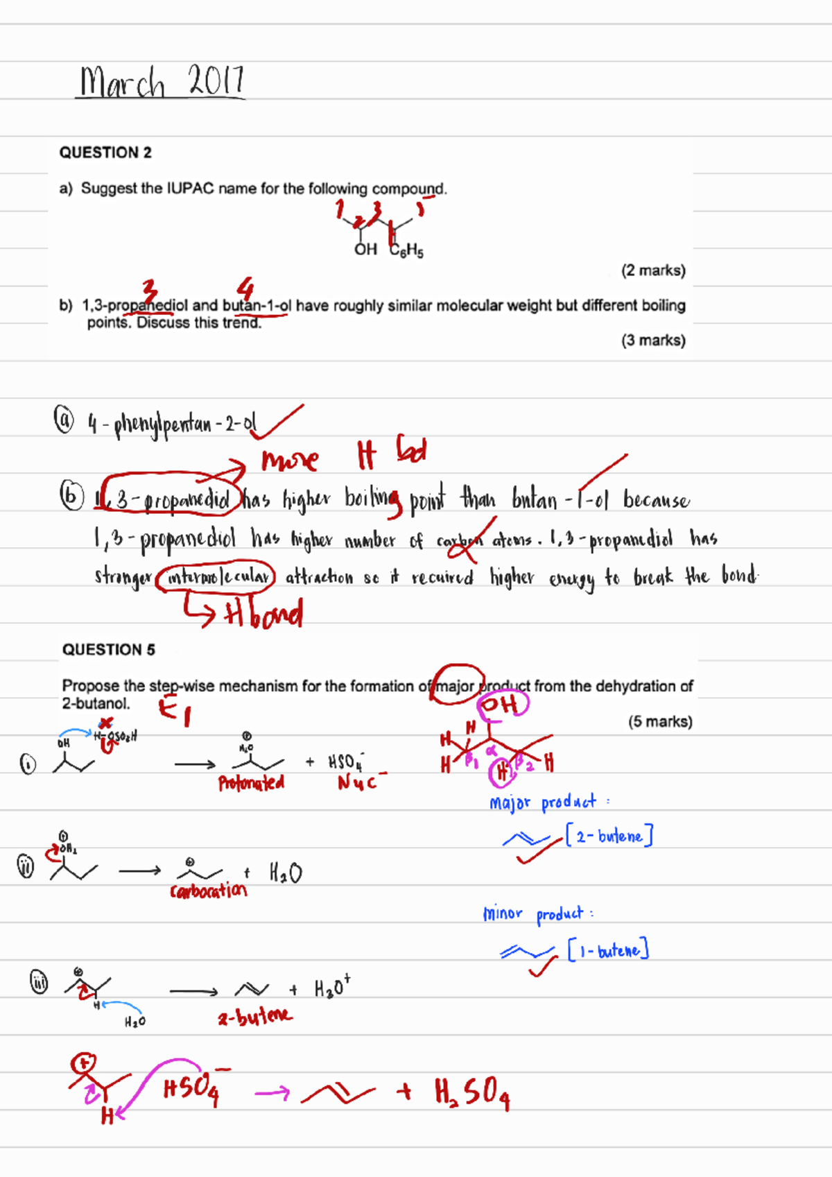 Tutorial 1 alcohol CHM301 marked - Applied Sciences - CamScanner CamScanner CamScanner - Studocu