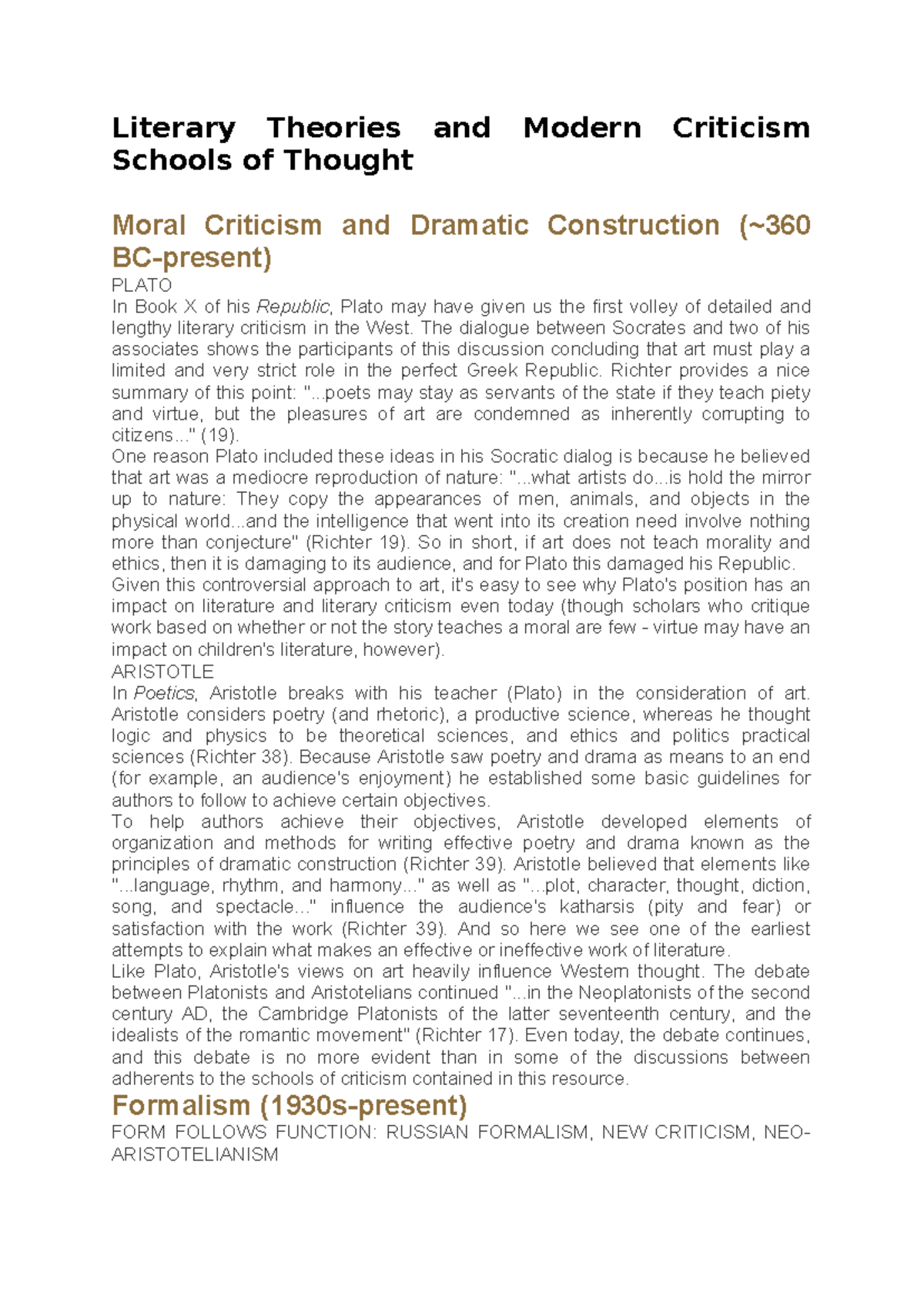 A4 Literary Theories: Modern Criticism & Schools of Thought Overview ...