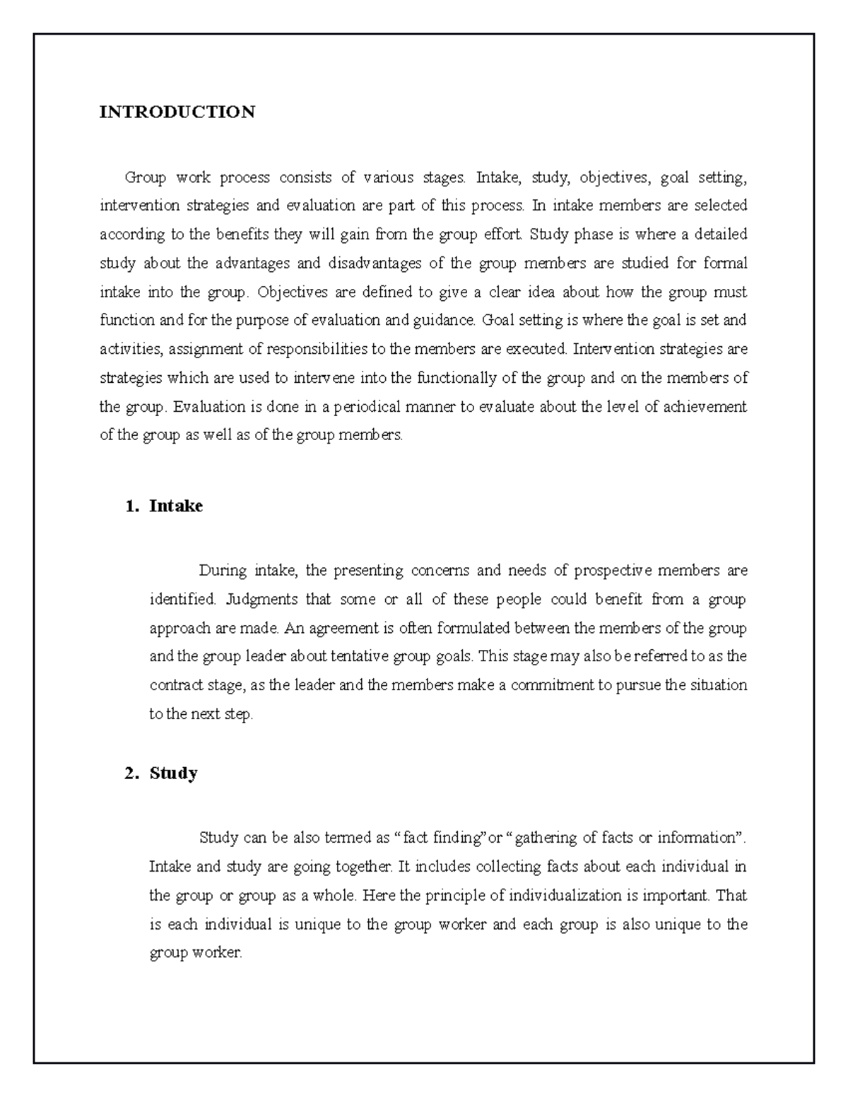Group Work Process: Stages, Strategies, and Evaluation Insights - Studocu