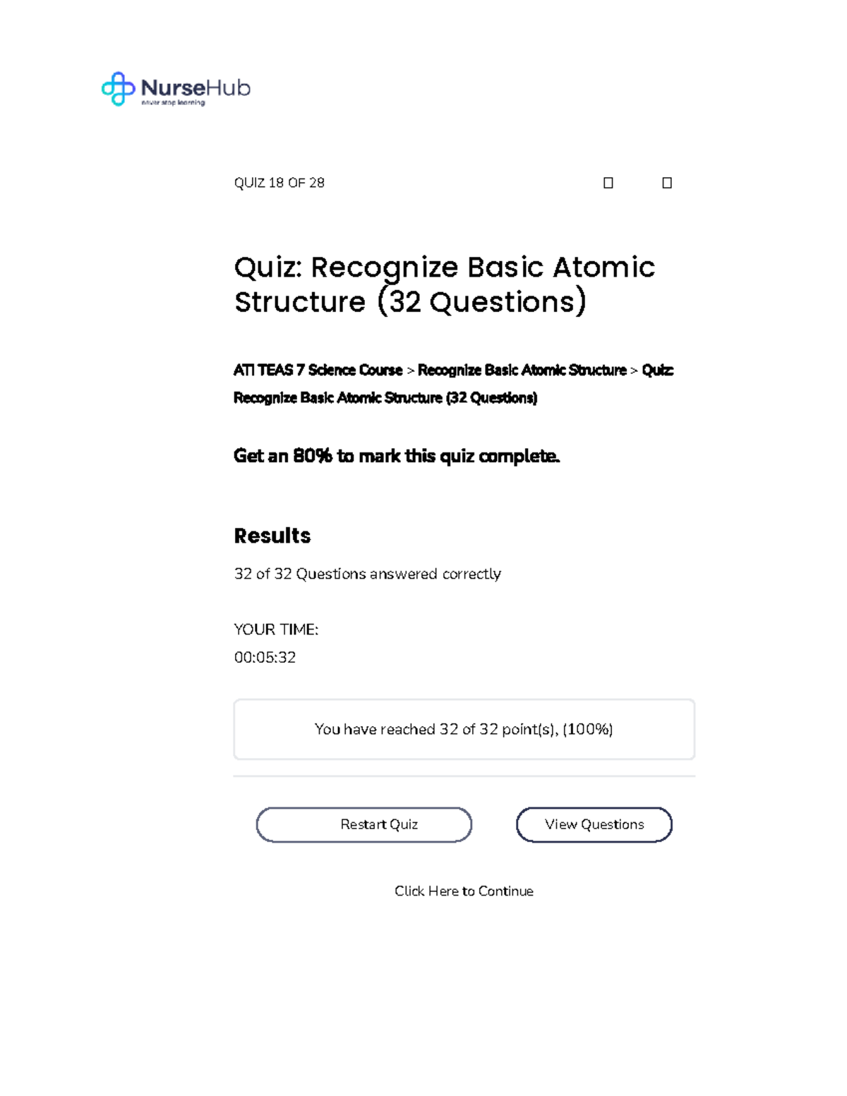 Quiz: ATI TEAS 7 Science - Basic Atomic Structure Exam - Studocu