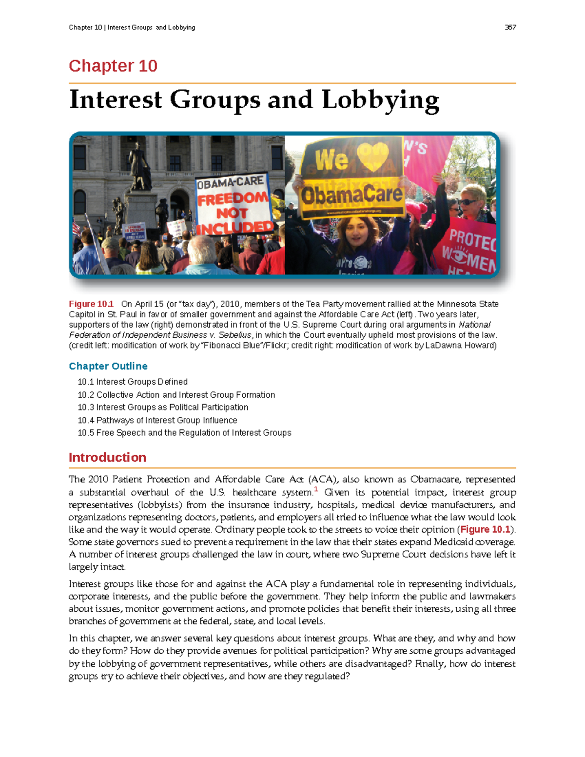 Interest Groups and Lobbying in American Government (Chapter 10 ...