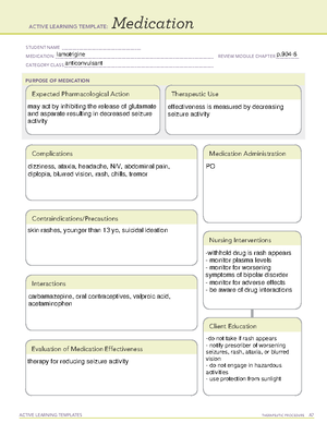 Med Template Amitriptyline 2 - ACTIVE LEARNING TEMPLATES THERAPEUTIC ...
