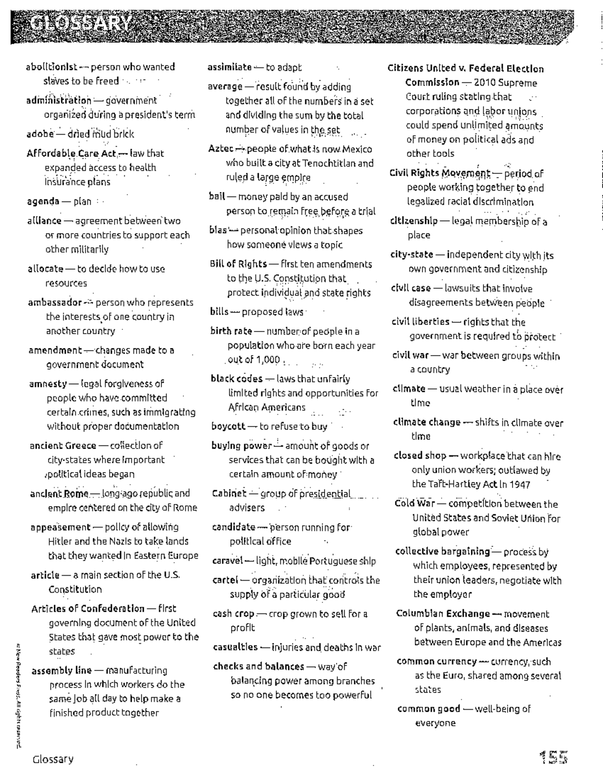 Social Studies Glossary: Key Terms and Concepts for Understanding ...