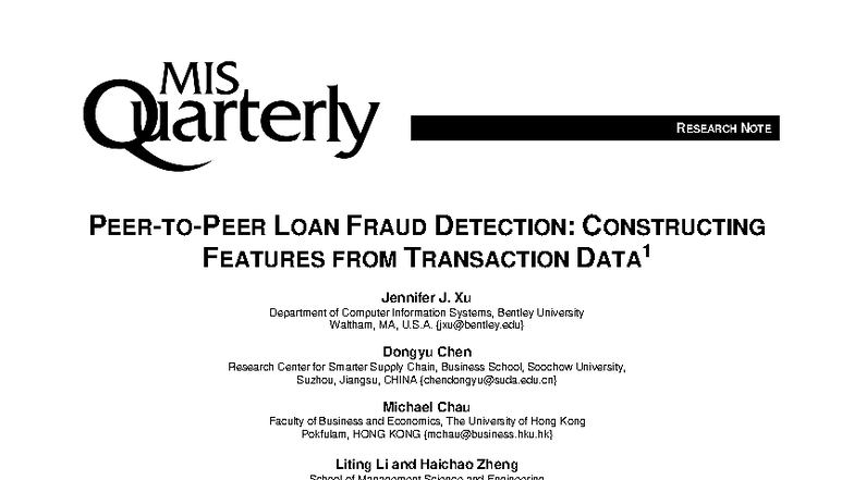 P2P Loan Fraud Detection: Feature Construction from Transaction Data ...
