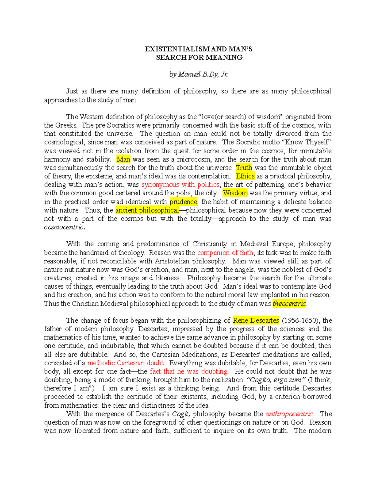 Existentialism and Man's Search for Meaning: Key Concepts and ...