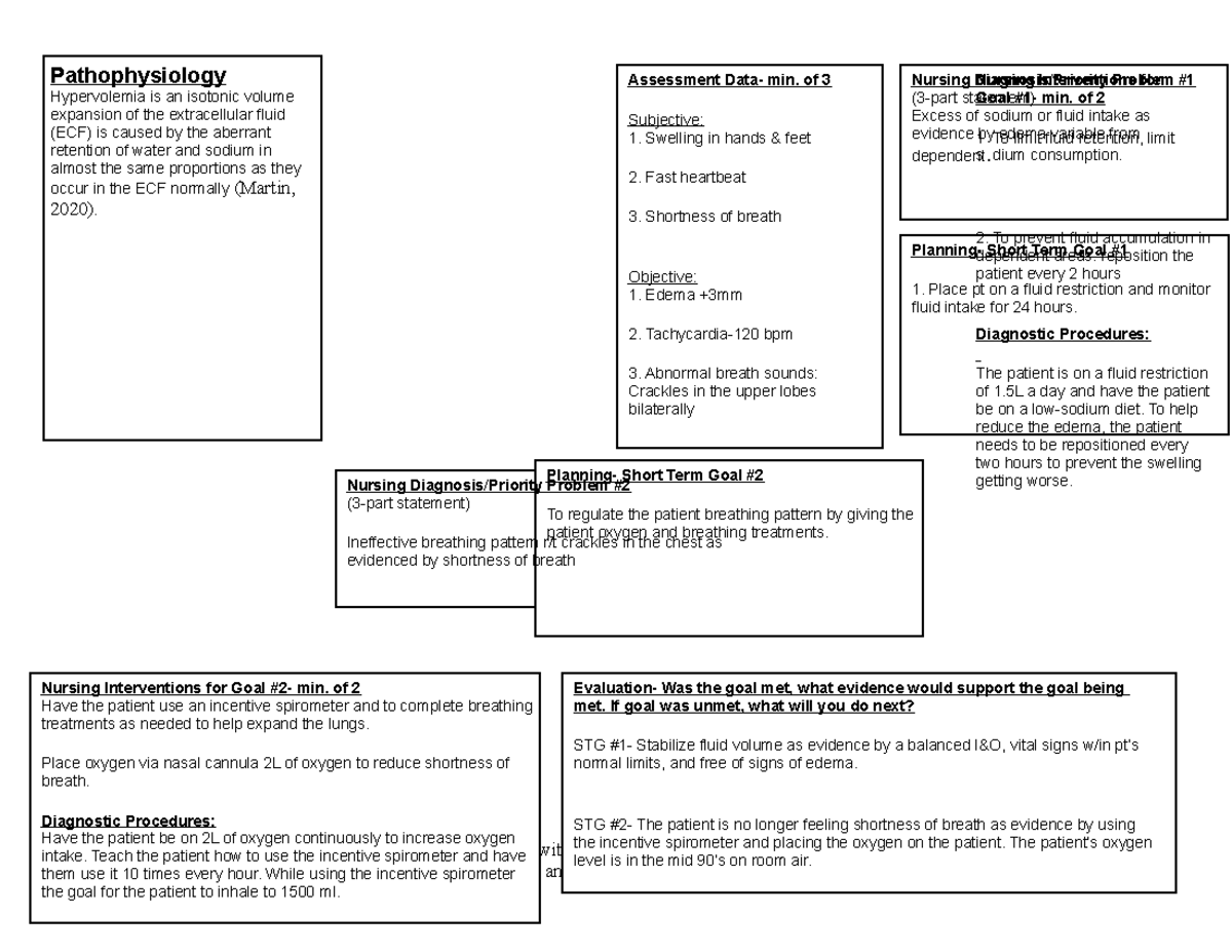 Nursing Care Plan: Fluid Overload - Nursing 101 Concepts - Studocu