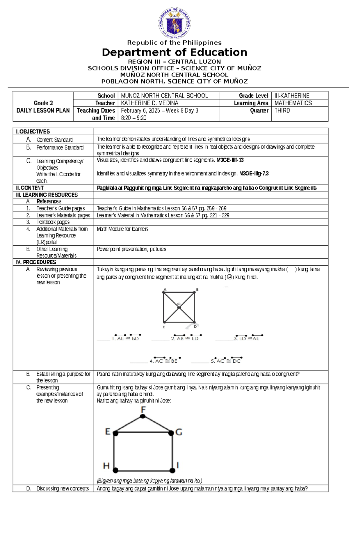 DLP MATH Q3 WEEK8 DAY3 - DLP - Republic of the Philippines Department ...