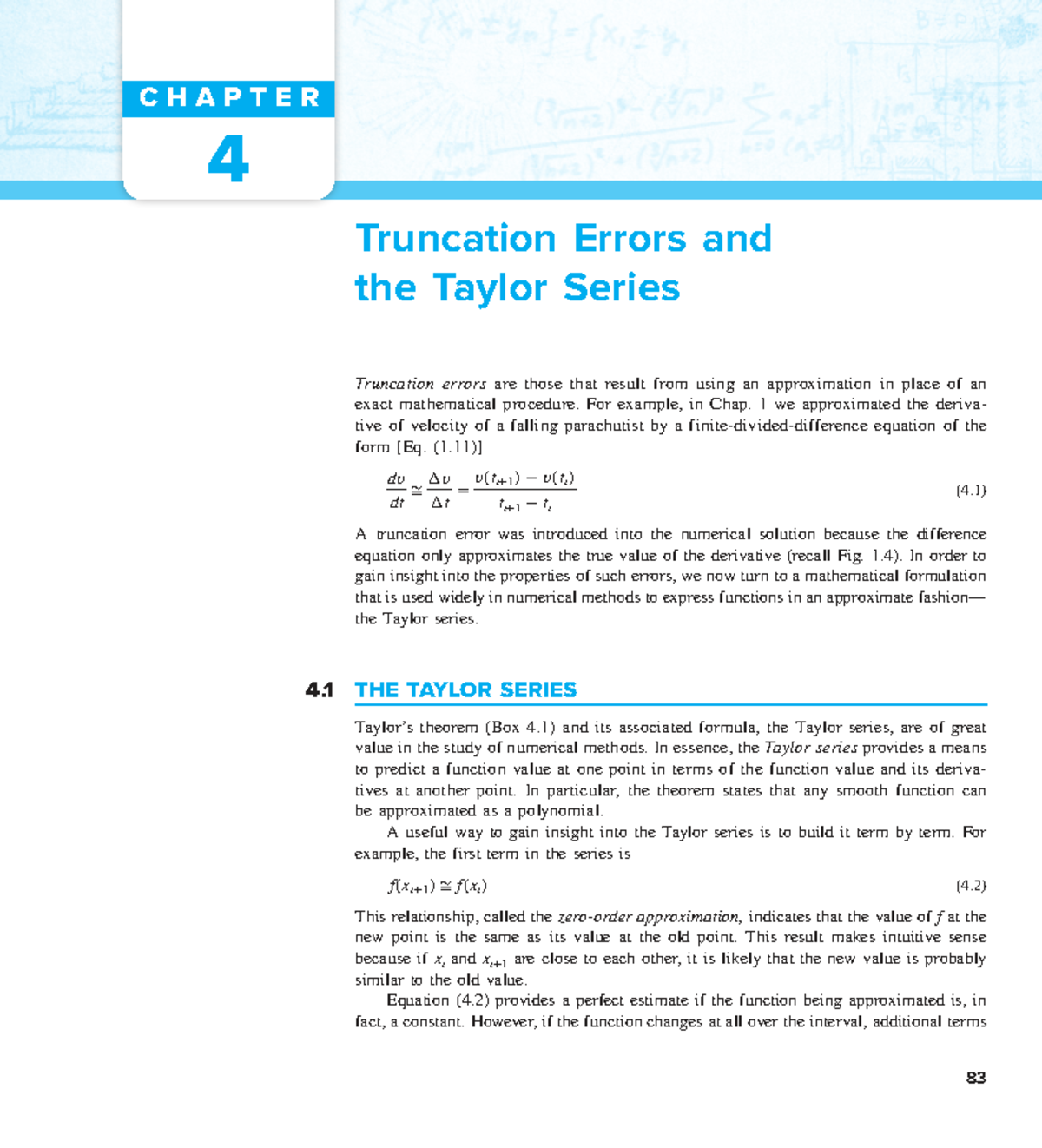 MIE235 Midterm Study Notes: Chapter 4 on Truncation Errors & Taylor ...