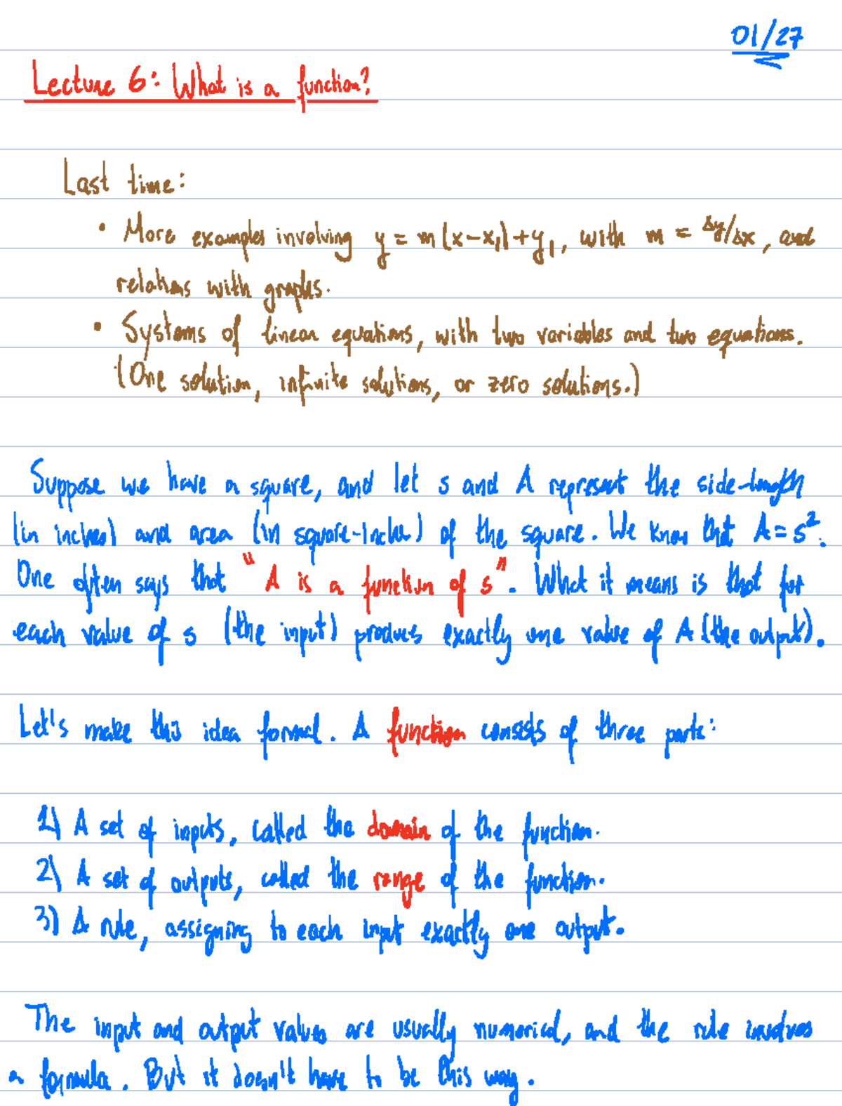 MATHOOGA: Functions and Linear Equations Lecture Notes - Studocu