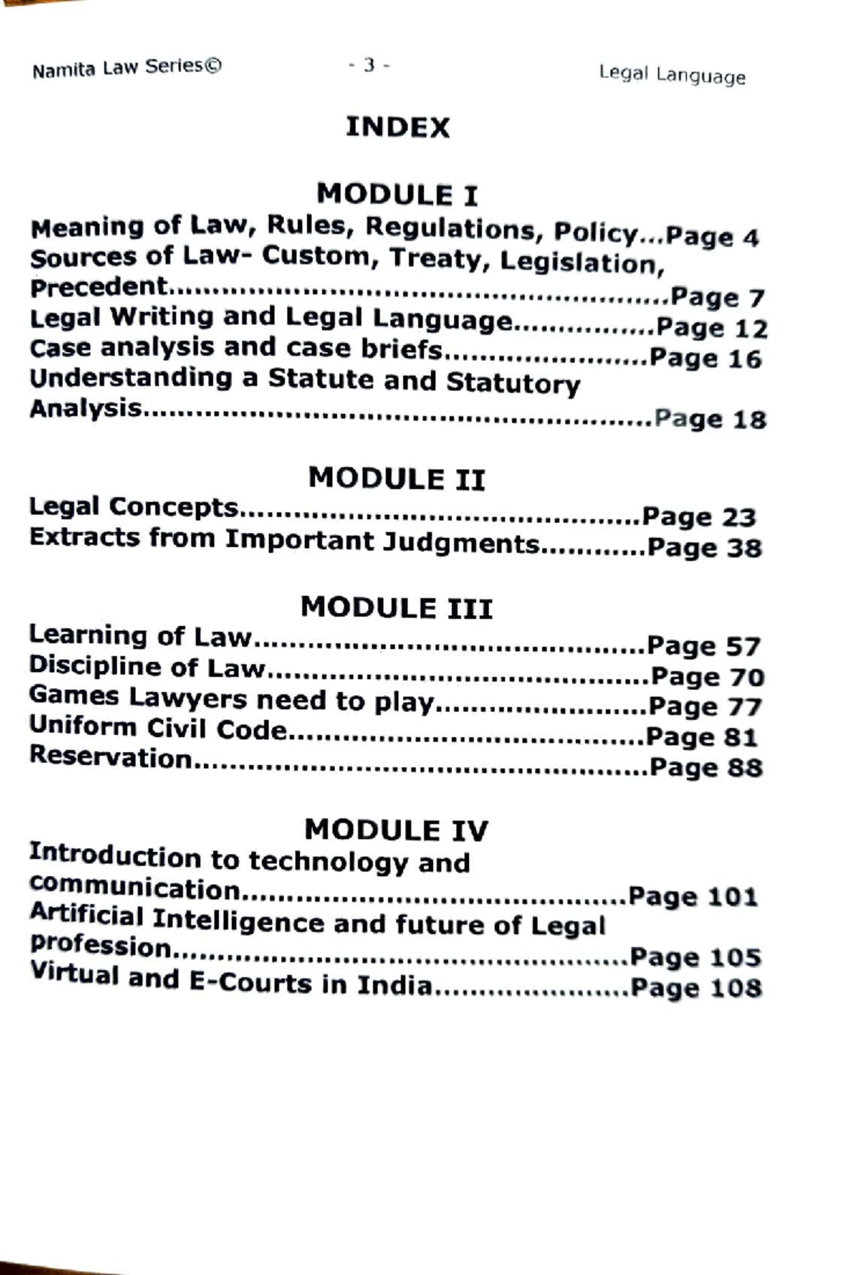 Namita Law Legal Language: Comprehensive Study Notes on Law Concepts ...