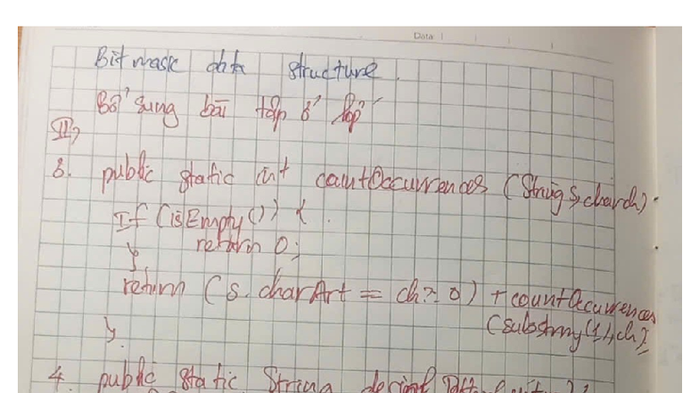 Data Structures and Algorithms - Nhập môn học máy Notes - Studocu