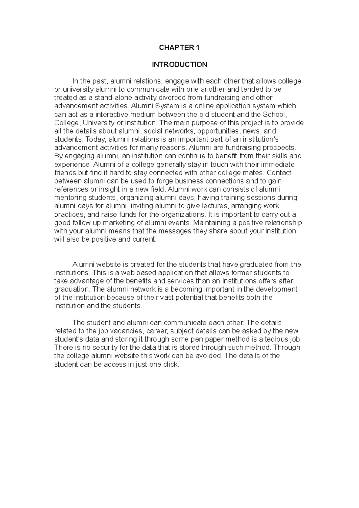 Alumni-Chapter-1 - I just want to know how to do RRL - CHAPTER 1 ...