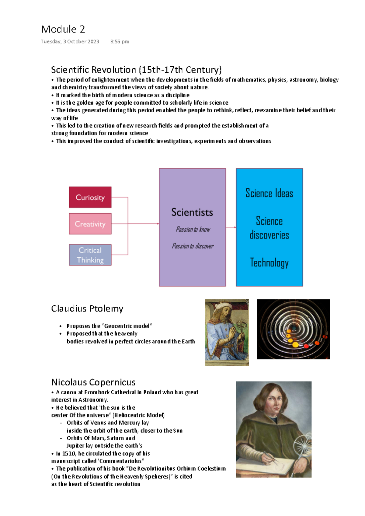 Sciteso Module 2: Key Figures and Developments in the Scientific ...
