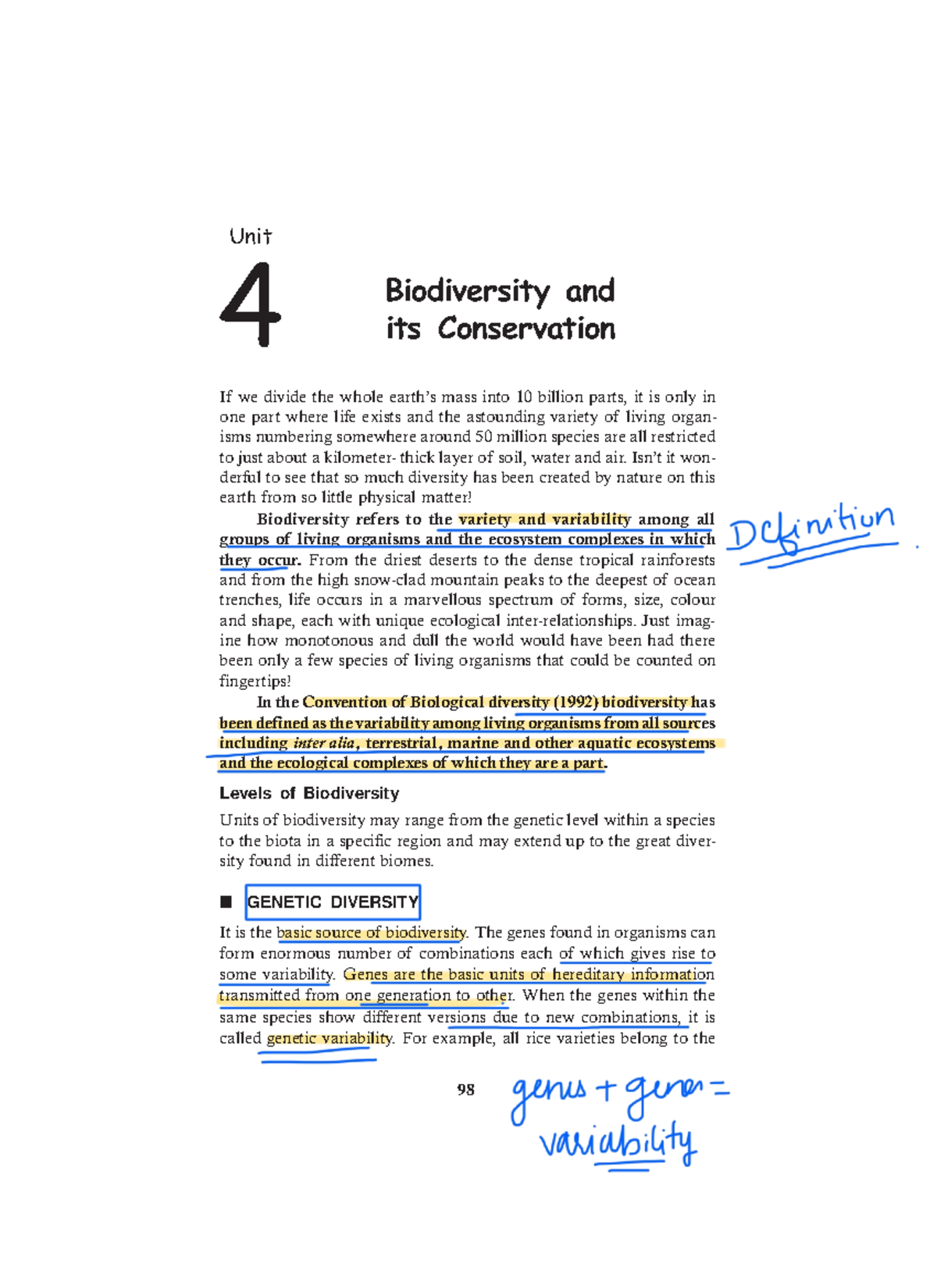 Unit 6: Biodiversity & Conservation Insights and Challenges - Studocu