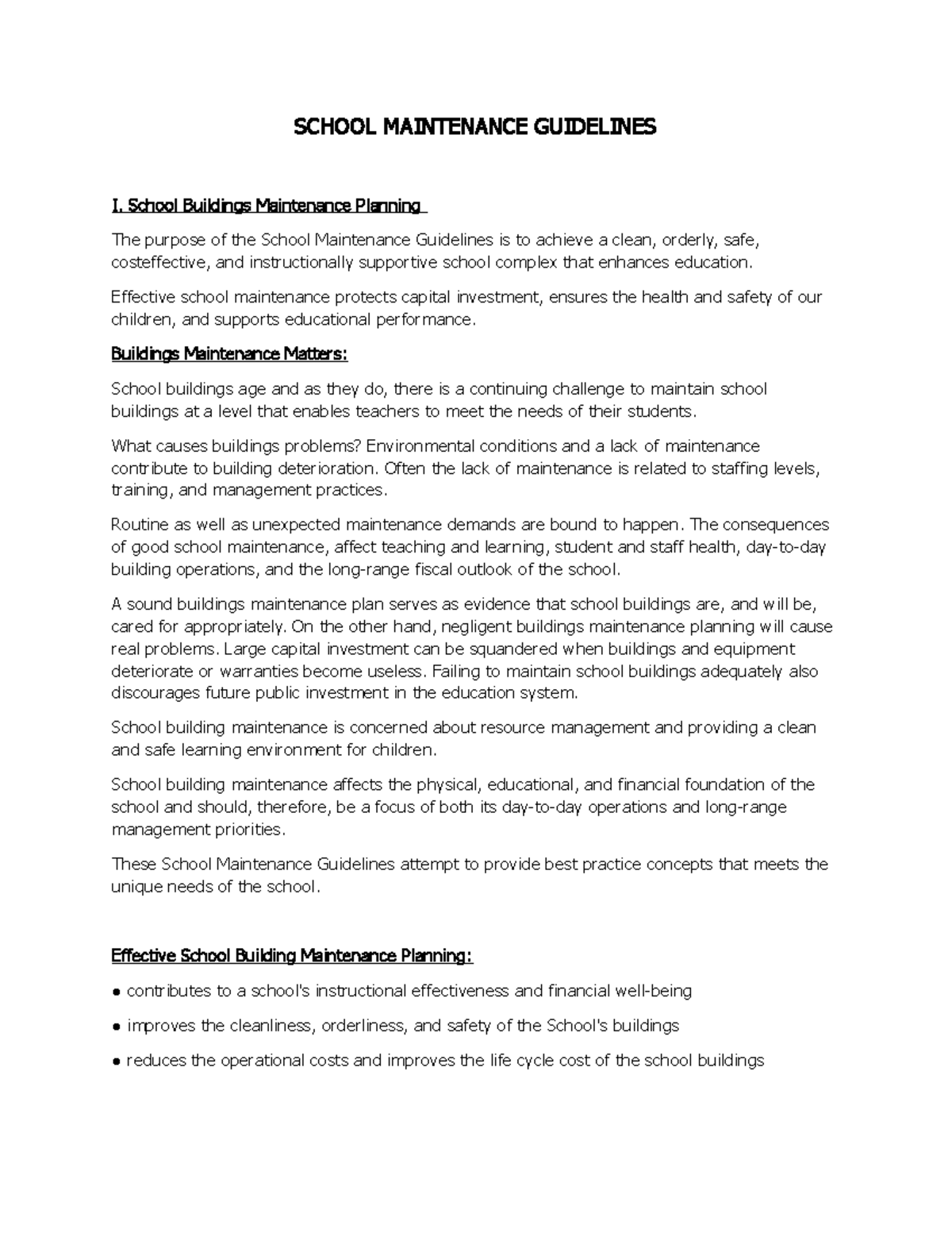 School Maintenance Guidelines: Best Practices for Facility Management ...
