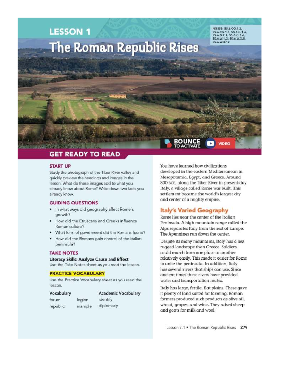 The Roman Republic Rises: Overview of Topic 7 - Lesson 1 Analysis - Studocu