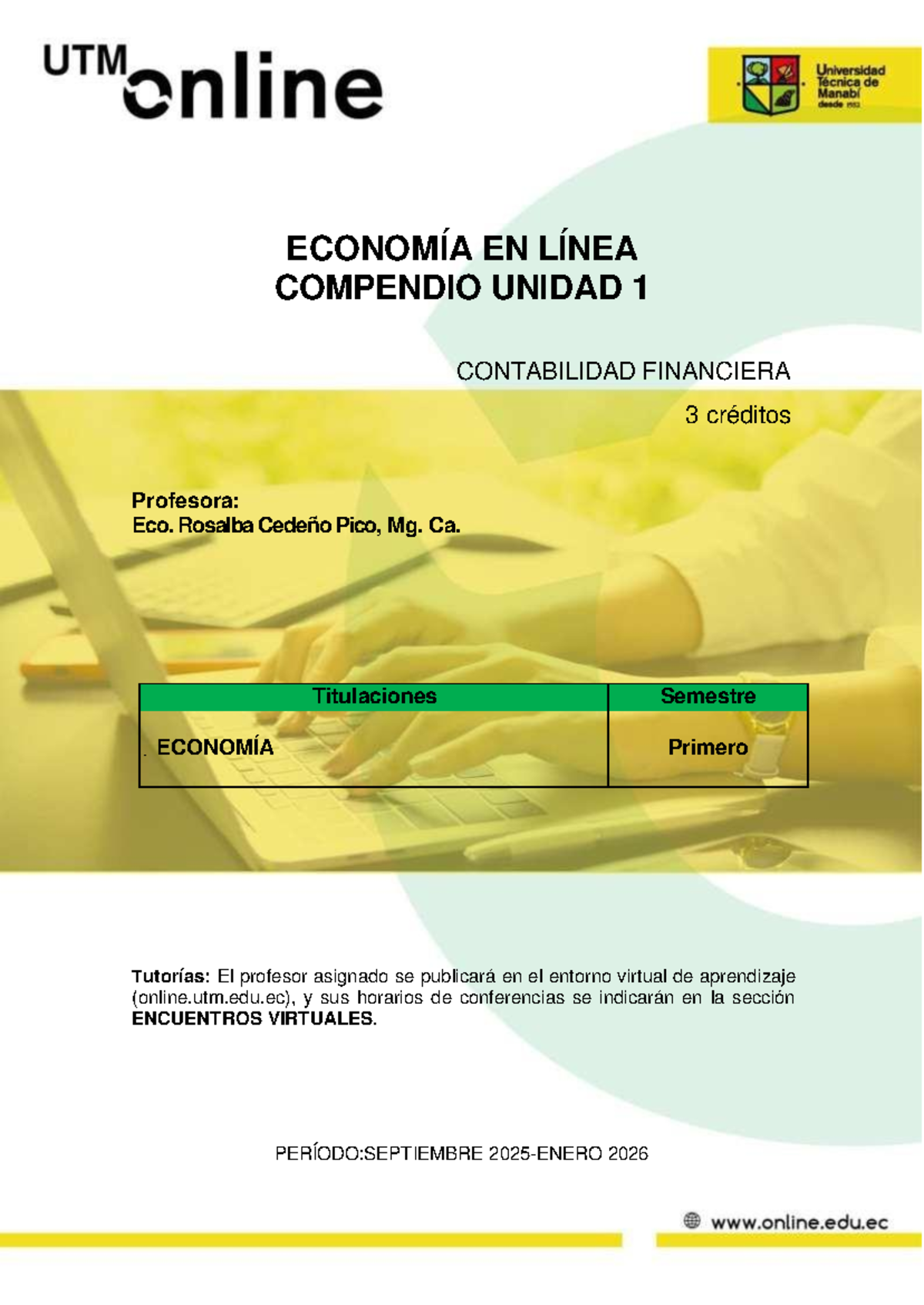 Compendio Unidad 1: Contabilidad Financiera - ECON 2025 S2 - Studocu