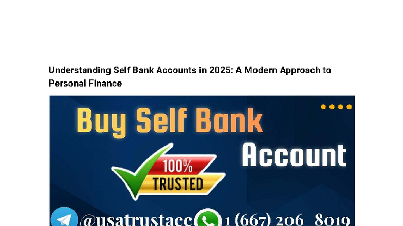 How to Safely Purchase Self Bank Accounts for Digital Banking Solutions ...