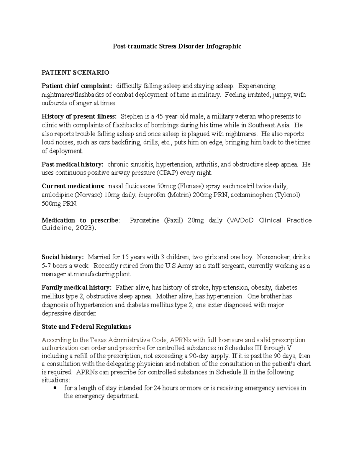 PTSD Patient Infographic & Resources Week 7 (MH 101) - Studocu