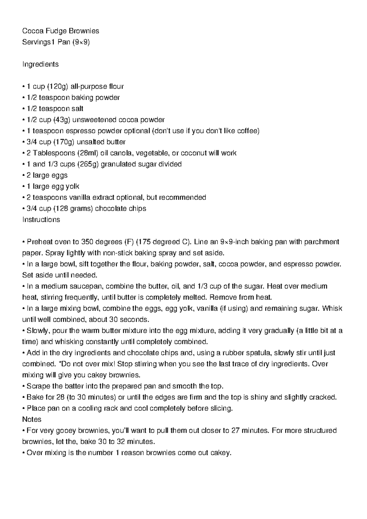 Cocoa Fudge Brownies Recipe: Perfect for Any Occasion - Studocu