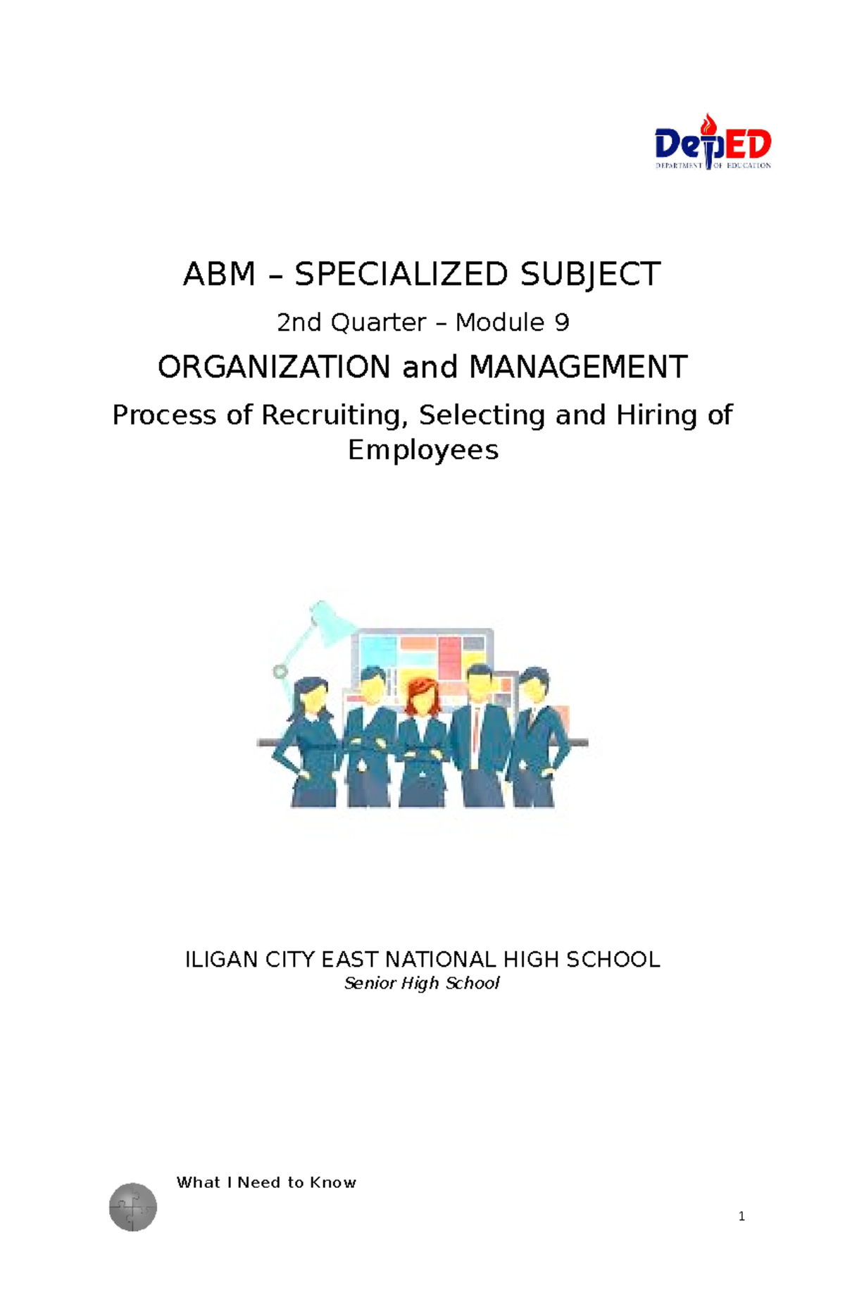 Module 9: Organization and Management - Recruitment Process Overview ...