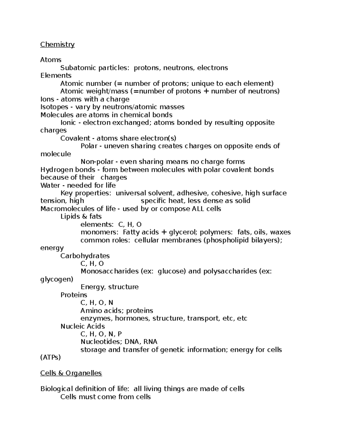 Biology Exam Study Guide: Photosynthesis, Cellular Respiration & Cells ...