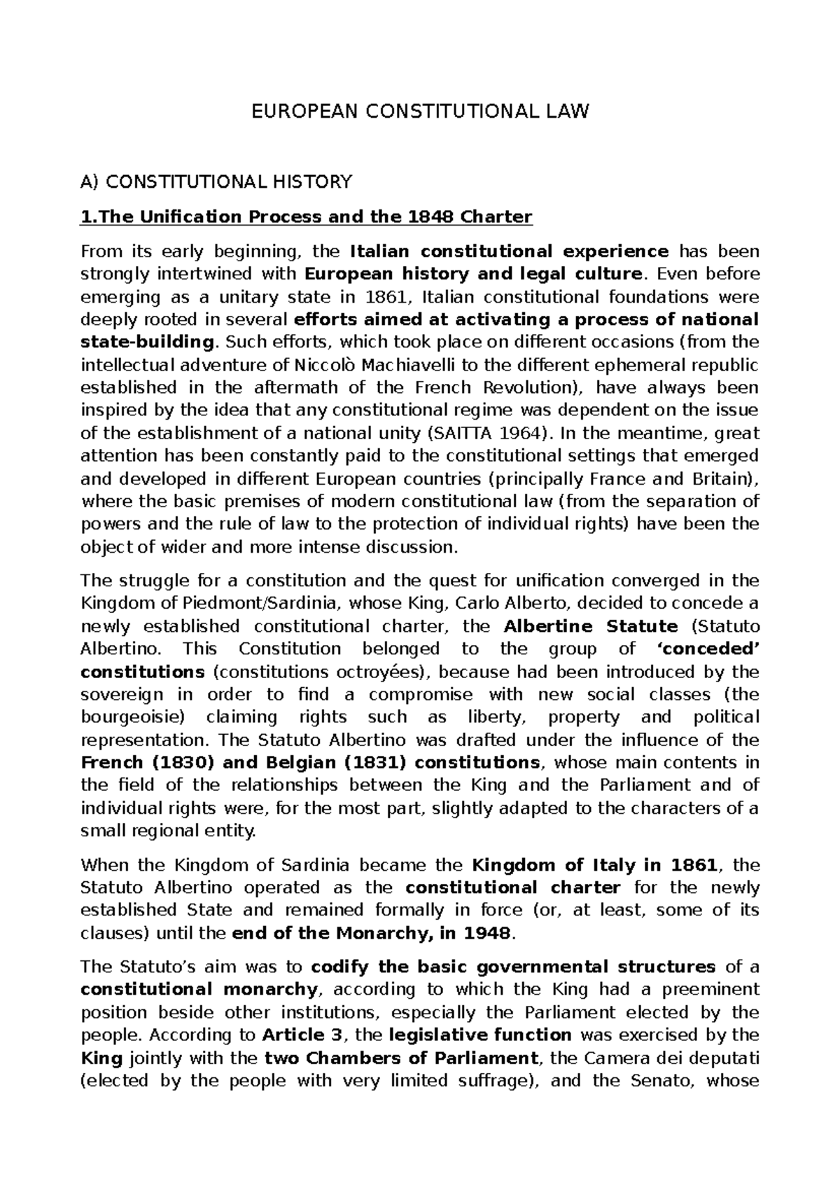 European Constitutional Law: Historical Foundations and Modern ...