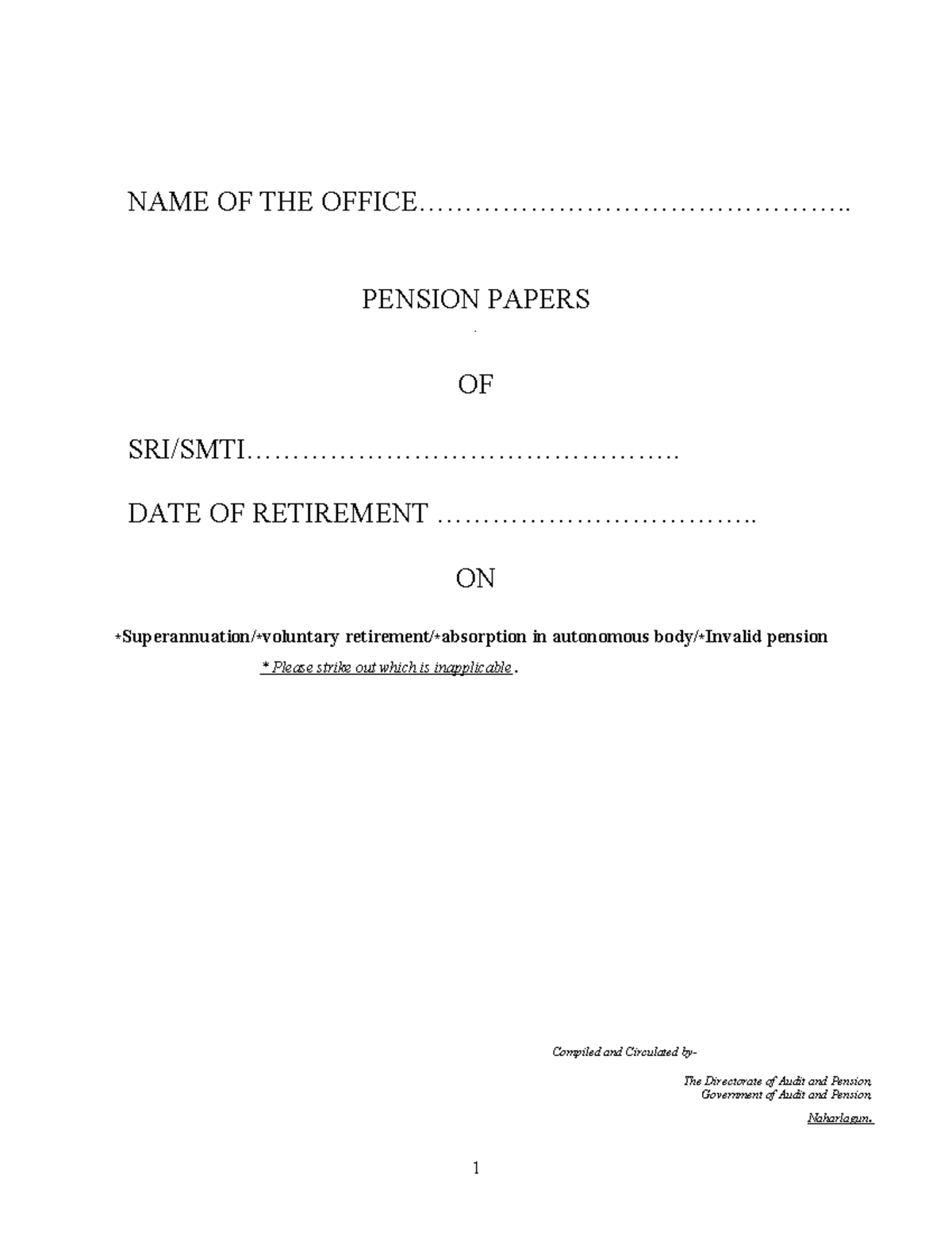 Pension Papers Summary for Social Science - Guidelines and Forms - Studocu
