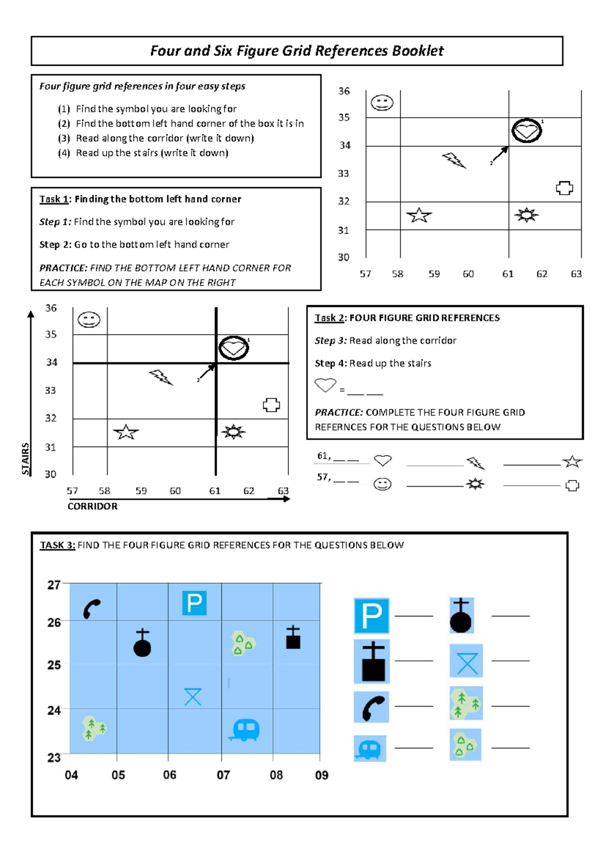 Four and Six Figure Grid References Guide: Easy Steps and Practice ...