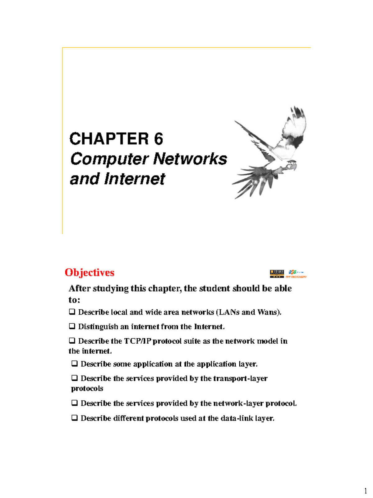 Chapter 06 - Computer Networks: LANs, WANs, and TCP/IP Protocols - Studocu