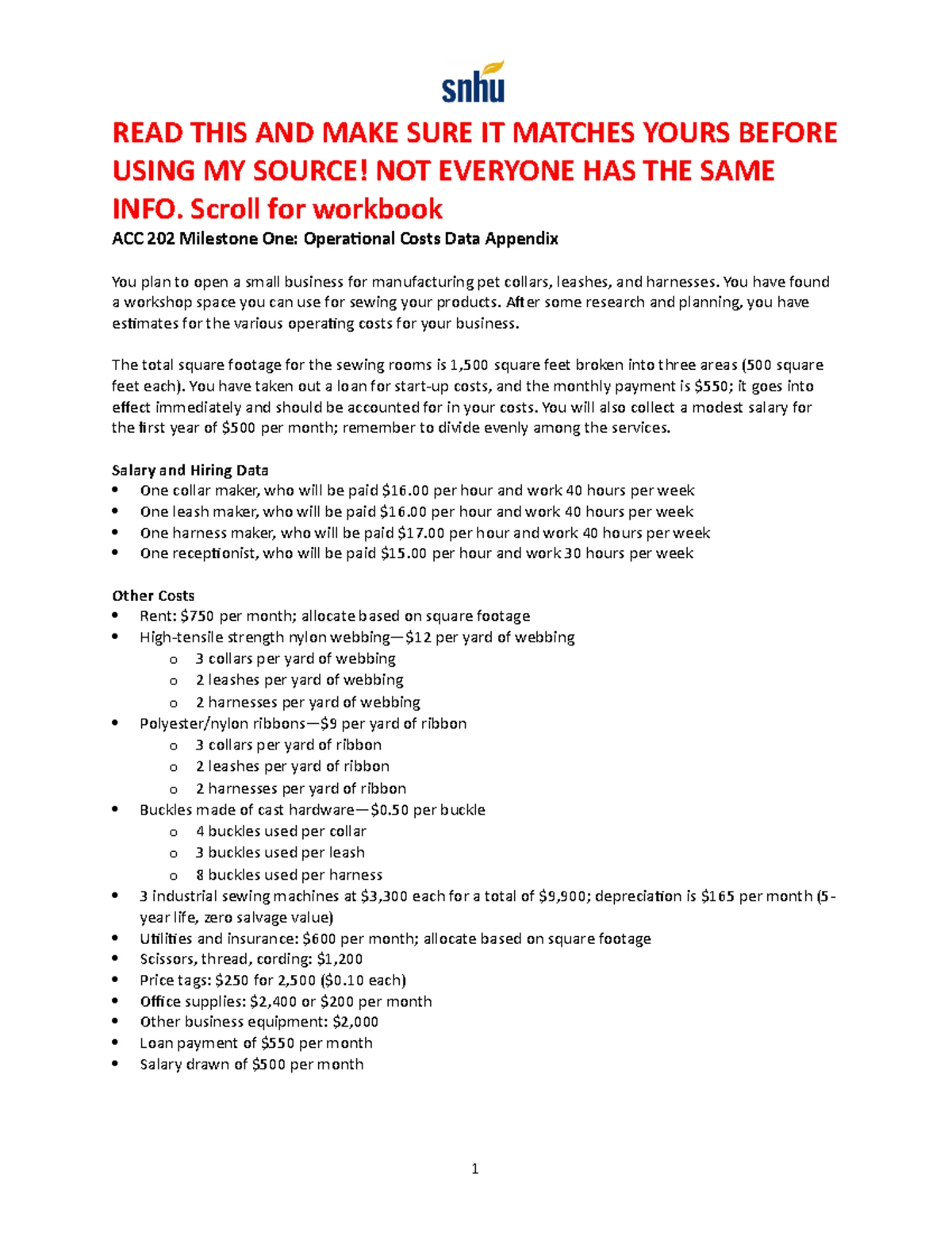 2-1 probblem set - ACC 202, 2-1 Problem Set: Module Two - ACC-202-R6935 ...