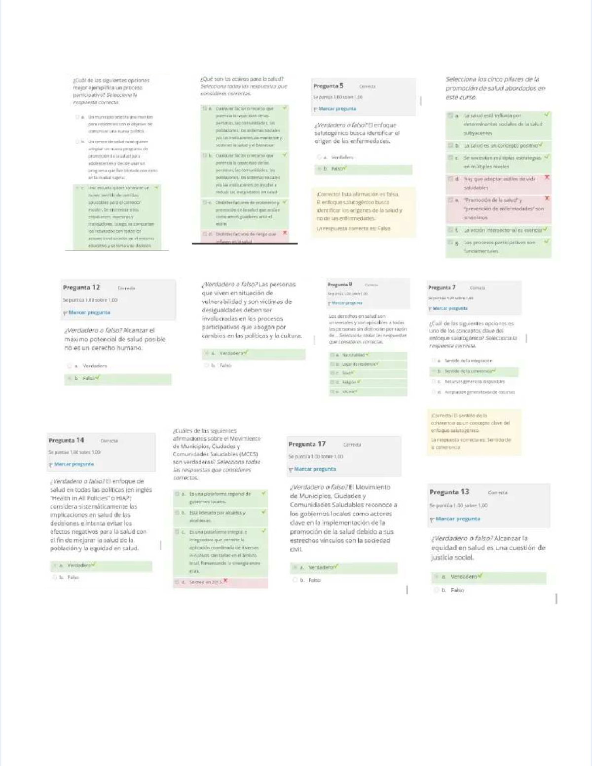 Curso Virtual de Promoción de la Salud: Respuestas y Reflexiones - Studocu