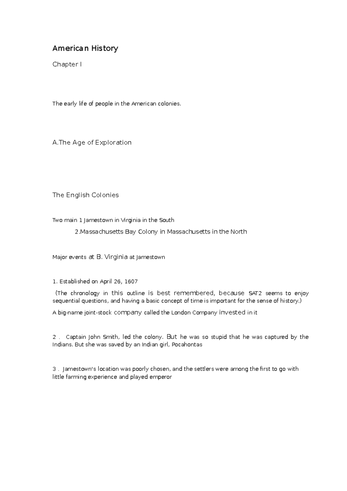 American History Overview - Lecture Notes for HIST146 - Studocu