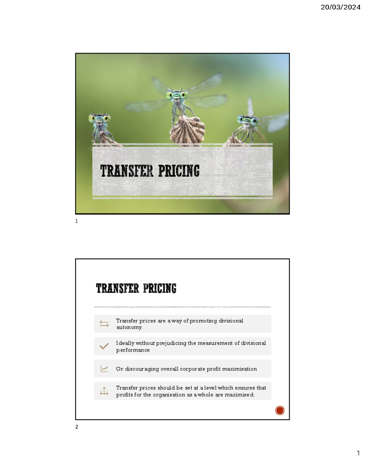 Transfer Pricing: Maximizing Divisional Autonomy and Corporate Profit ...