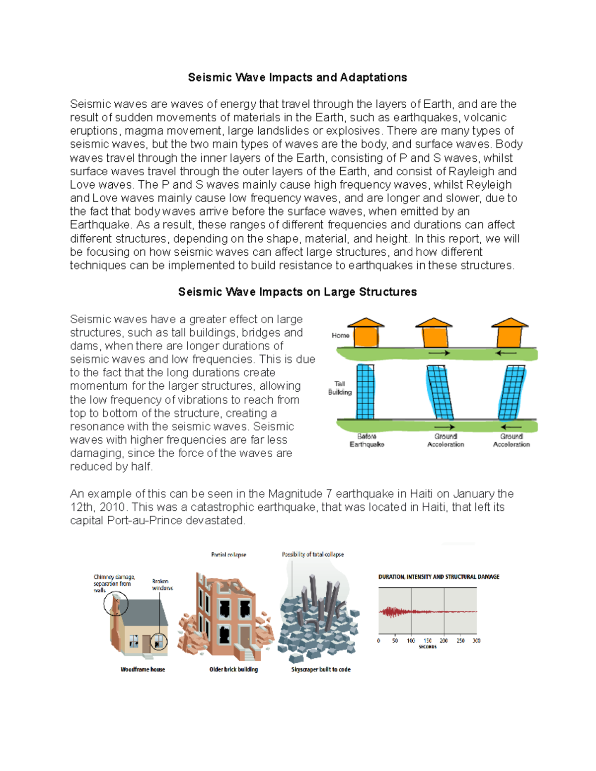 Seismic Waves Impacts and Adaptions - Seismic Wave Impacts and ...