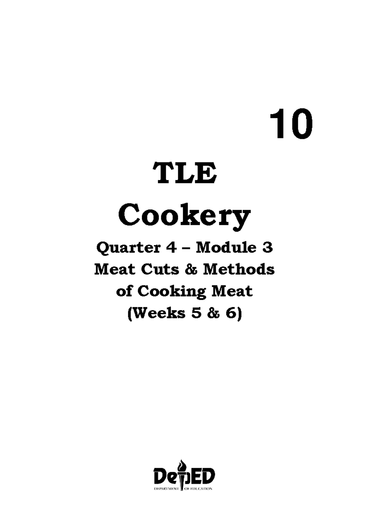 3 Q4 TLE Cookery 10 - Module 3 Quarter 4 - 10 TLE Cookery Quarter 4 ...
