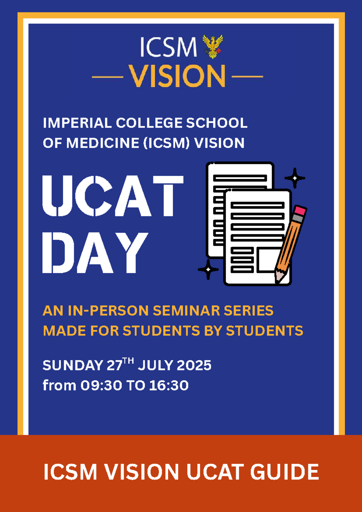 ICSM UCAT Day Student Guide - Sunday, 27th July 2025 - Studocu