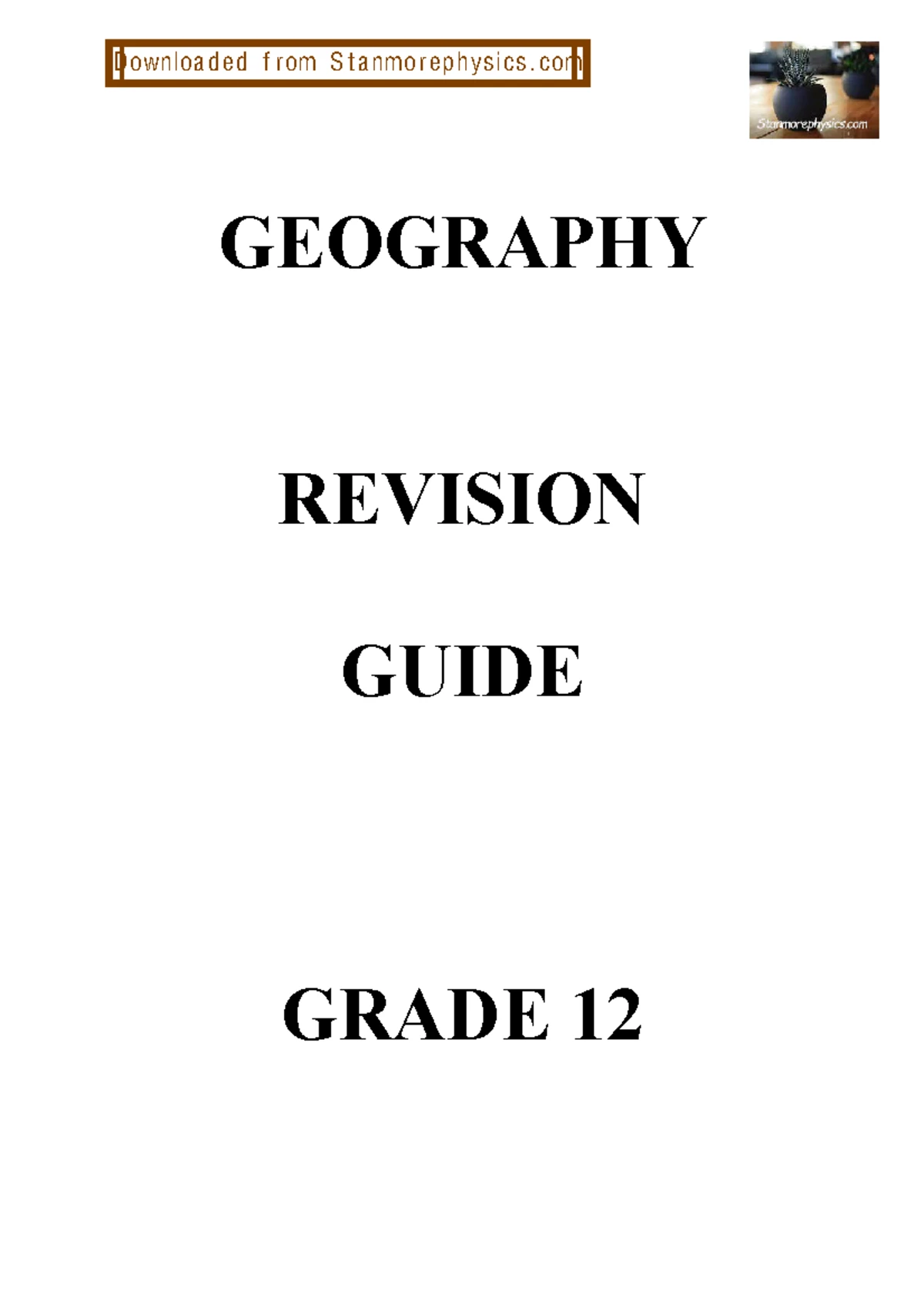 Mind the Gap Grade 12 Geography Study Guide: Economic Geography Notes ...