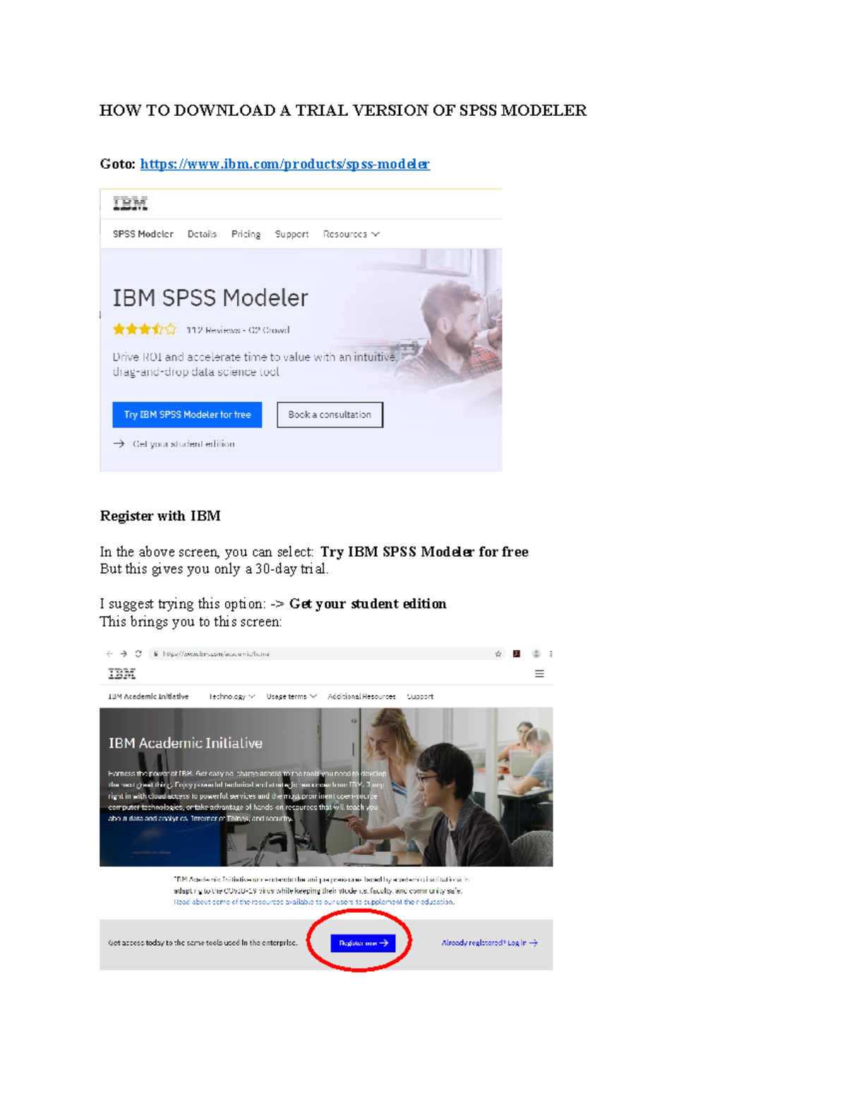 How to Download Academic Version of IBM SPSS Modeler Guide - Studocu