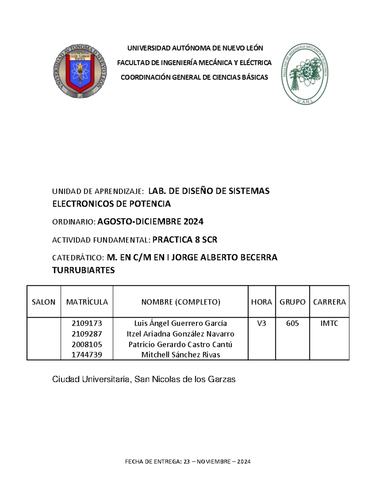 Práctica 8: Implementación de SCR en Diseño de Sistemas Electrónicos ...