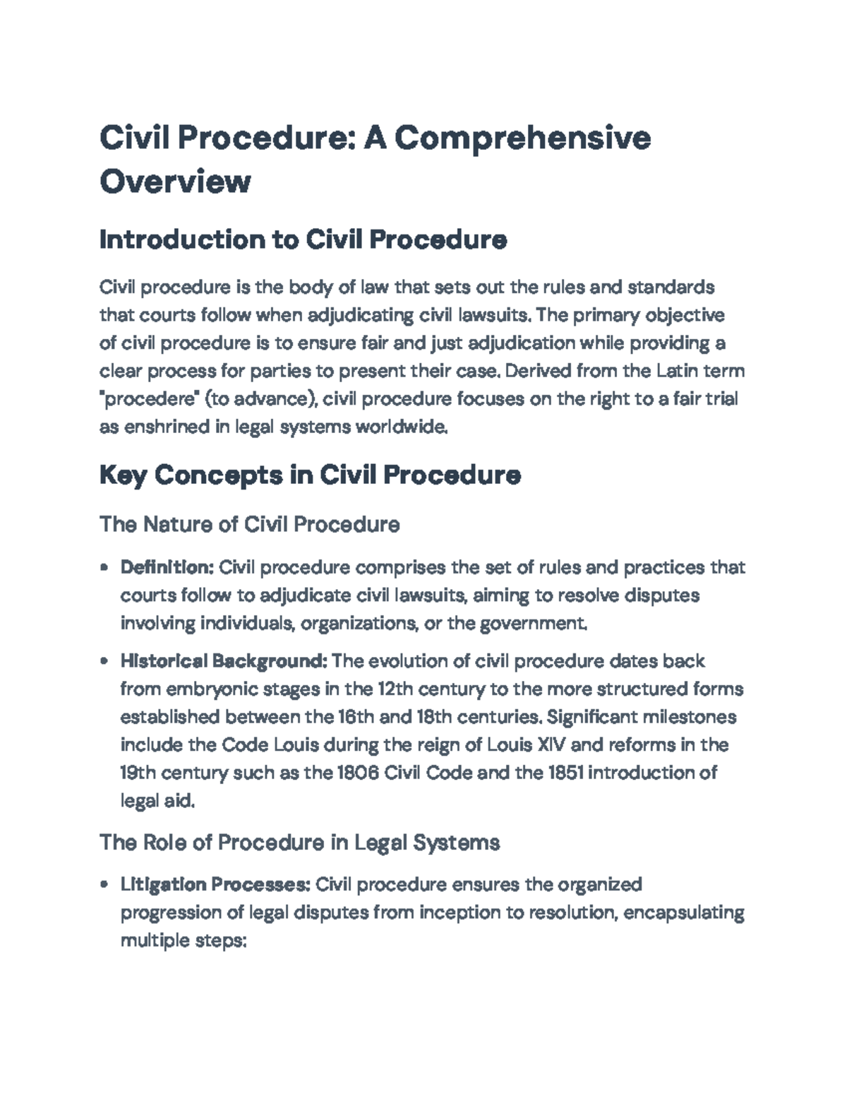 Civil Procedure Overview: Key Concepts & Legal Framework (CPC) - Civil ...